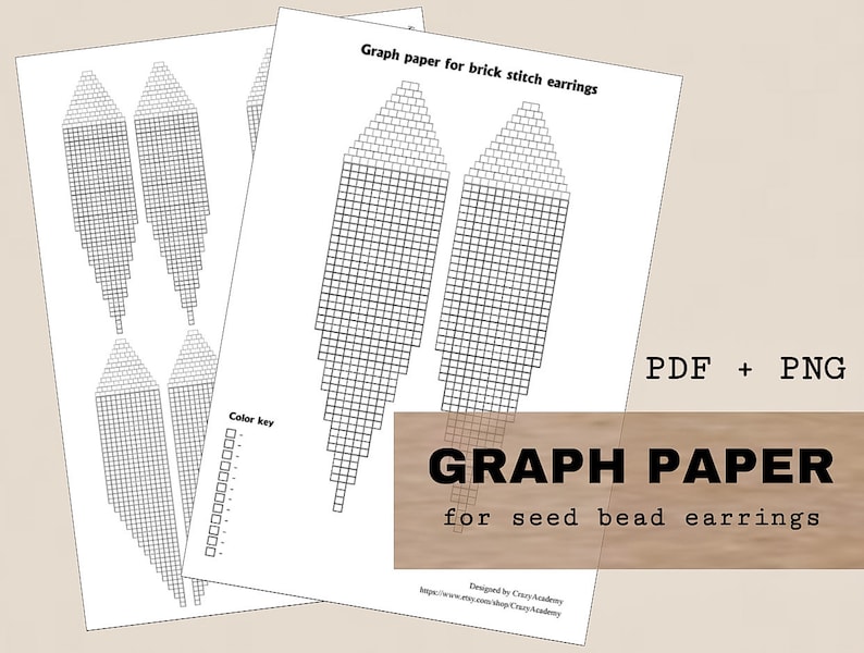 PDF Bead Blank Template Beading Graph Paper Pattern for 2 - Etsy