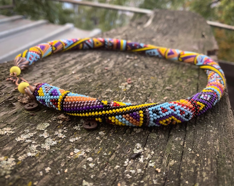 African Native Geometric Pattern Necklace KIT to Make Bead | Etsy