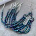 DIY Kit to Make Blue Cross Fringe Beading Earrings - Long Cross ...