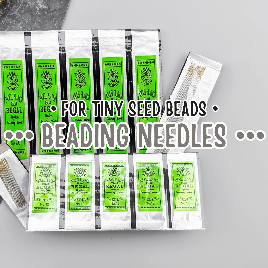 1bag Nickel Plated Beading Needles Regal Size 12, Needles for Seed Bead ...