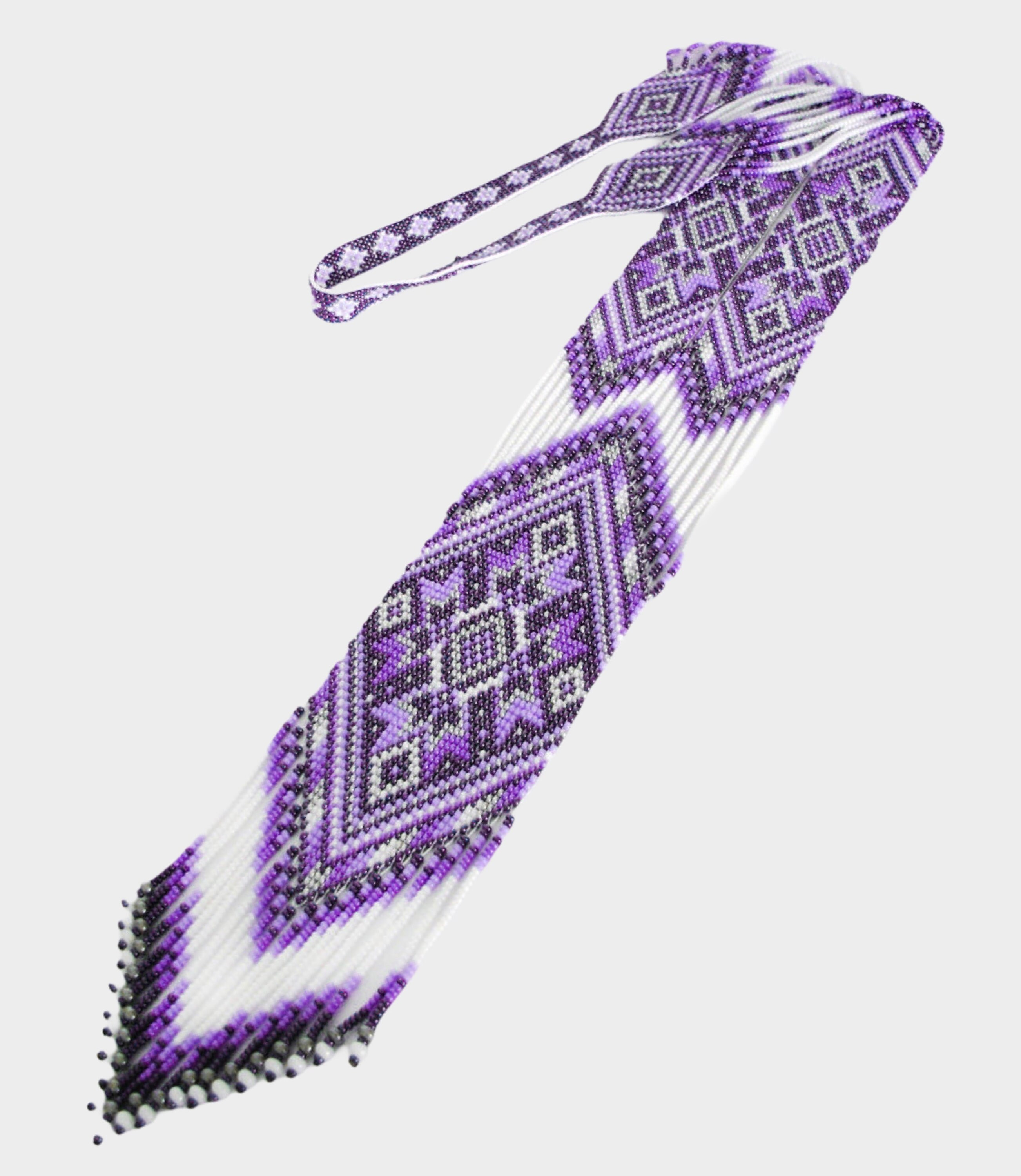 DIY Kit to Make Purple Rhombus Gerdan Fringe Seed Bead | Etsy