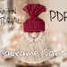 PDF Tutorial of Macrame Santa Claus, DIY Santa Claus Craft, Christmas ...