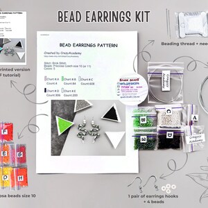 DIY Snake Bead Earrings Kit Serpent Jewelry Making Set Handmade Bead ...