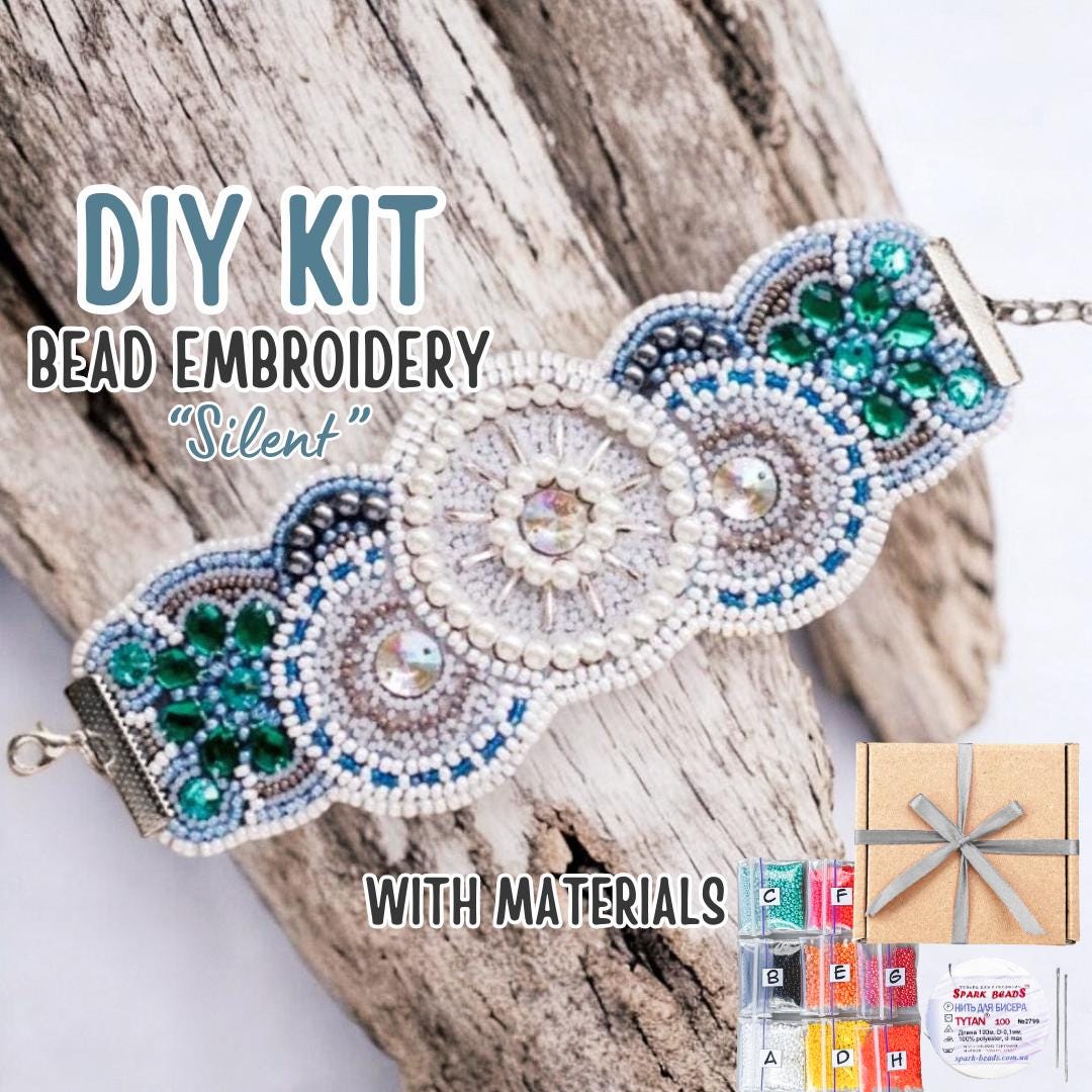 DIY Kit Blue White Bead Bracelet Kit Interesting Party Gift for Girl ...