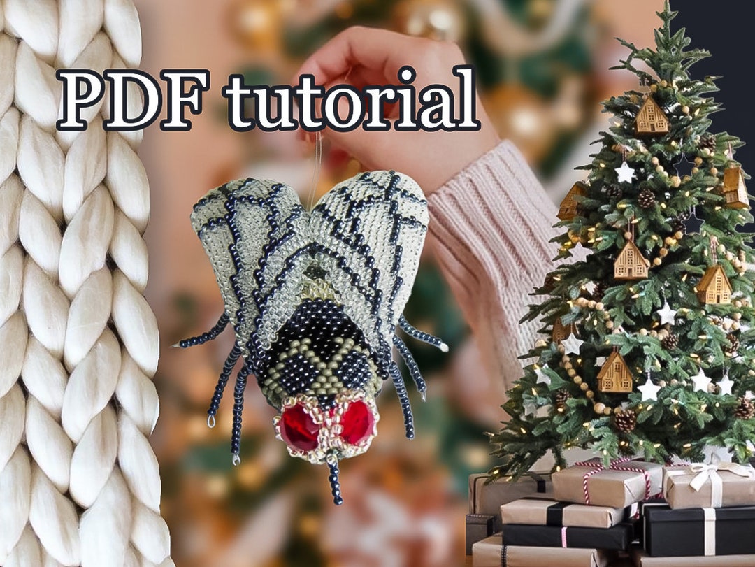 PDF DIY Christmas Tree Beaded Gray Fly Kit, Seed Bead Fly Pattern ...