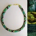 DIY Kit Bead Crochet Green Snake Necklace DIY Emerald Python Necklace ...