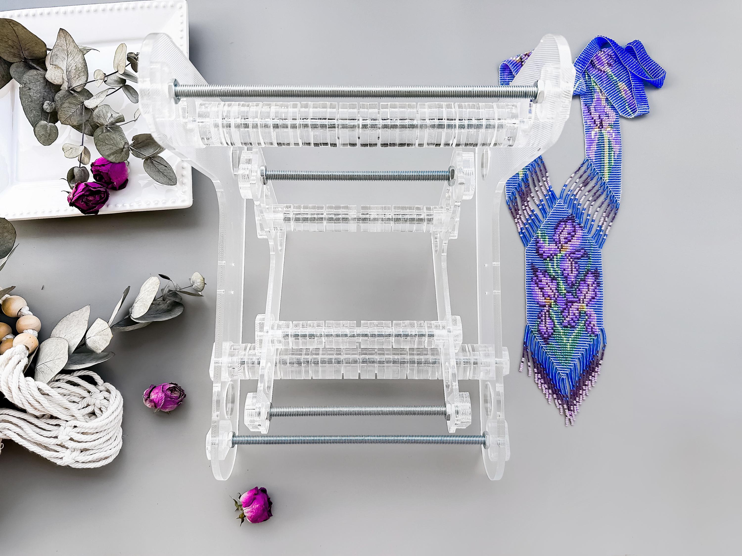 Jewelry Making Transparent Bead Loom, Upright Bead Weaving Frame, Clear ...