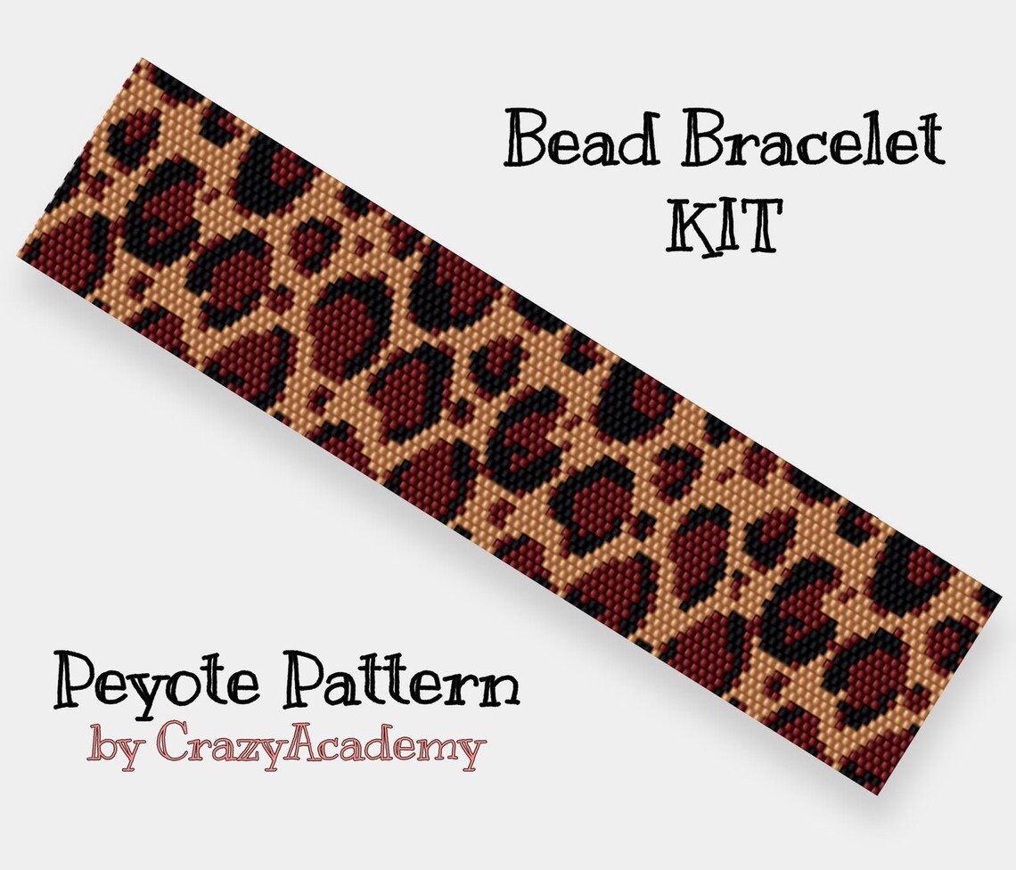 KIT to Make Azure Python Beading Bracelet DIY Animal Print | Etsy