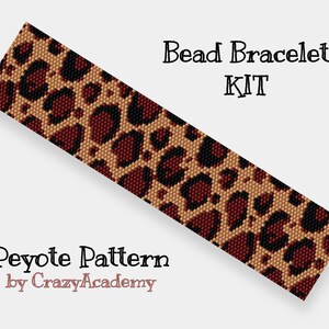 KIT to Make Azure Python Beading Bracelet - DIY Animal Print Pattern - Loom Bracelet Pattern ...
