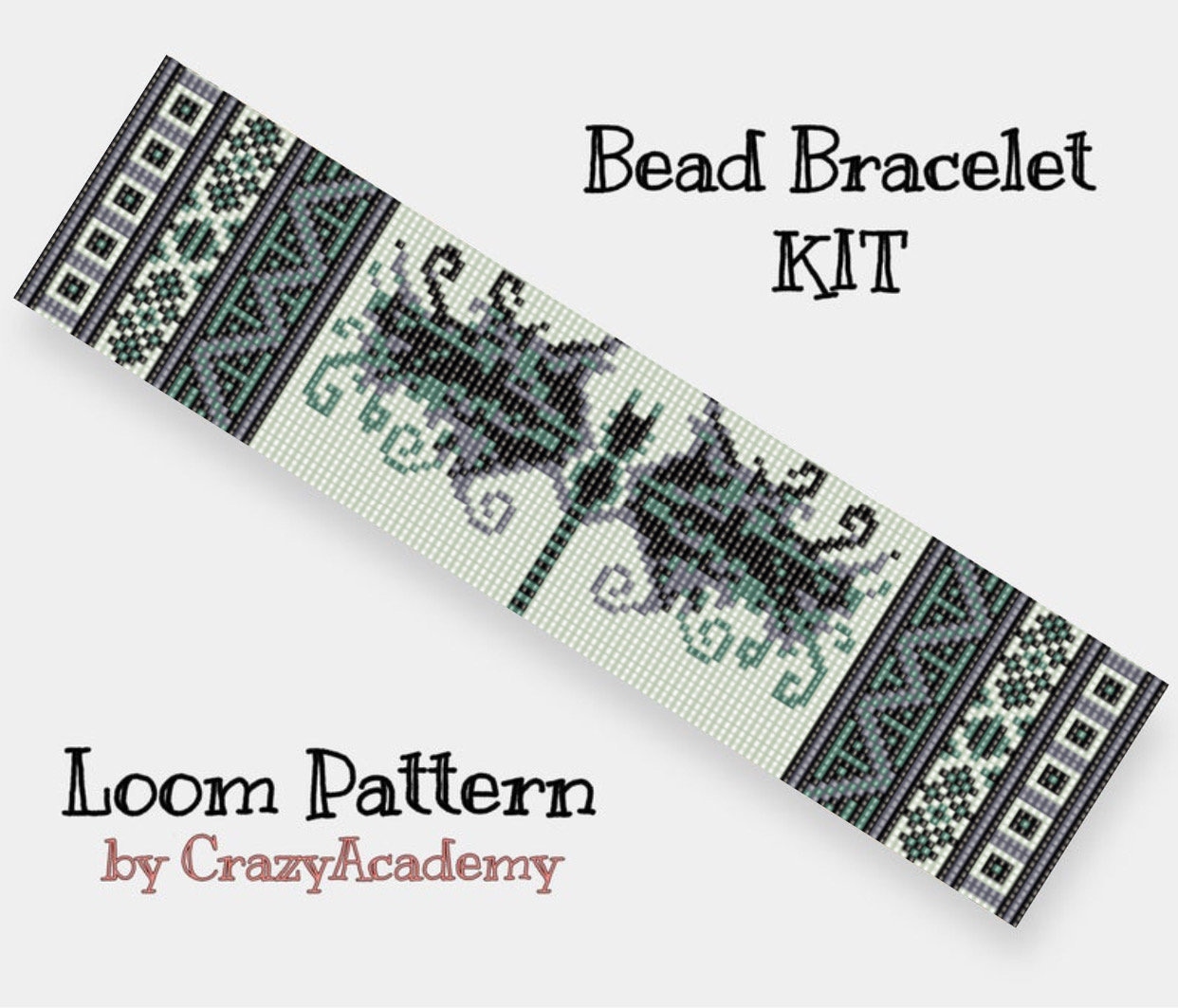 KIT to Make Loom Bead Bracelet DIY Blue Dragonfly Geometric | Etsy