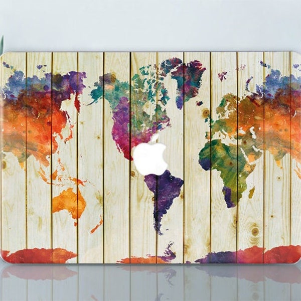 Wood World Map Case - Etsy