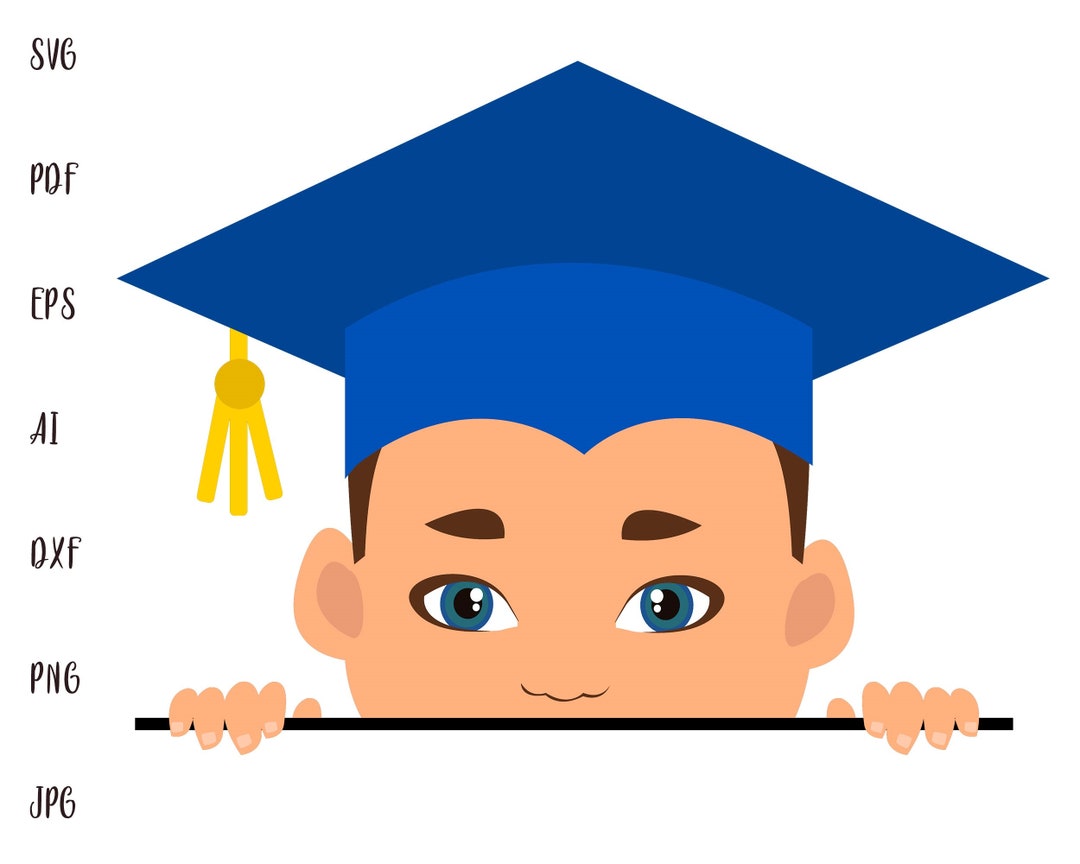 Student Boy Svg Graduate Boy Digital Files Svg Gift for Him Art Design ...