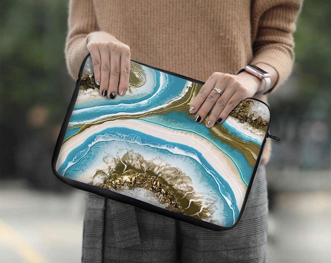 Blue Marble Soft Zip Bag HP Cover MacBook Bag 15 Inch Case Aser 13 Inch ...