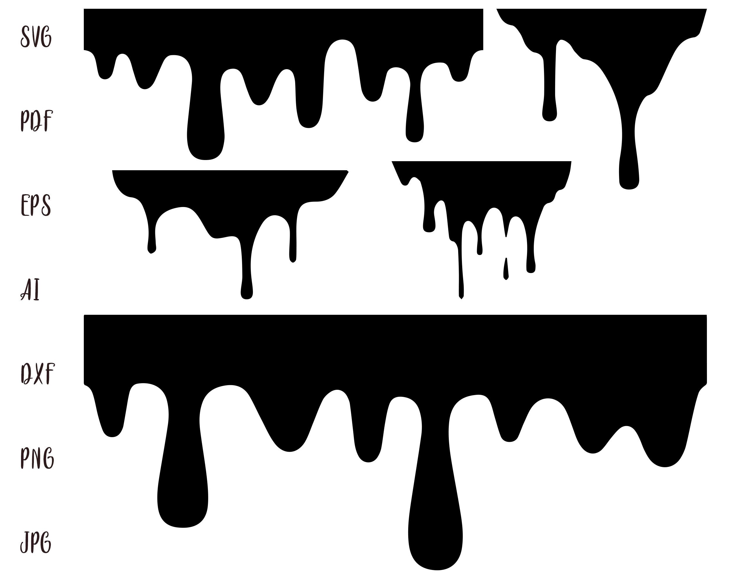Paint Drips Svg Leaked Paint Digital Files Svg Painting Svg Paint Art ...