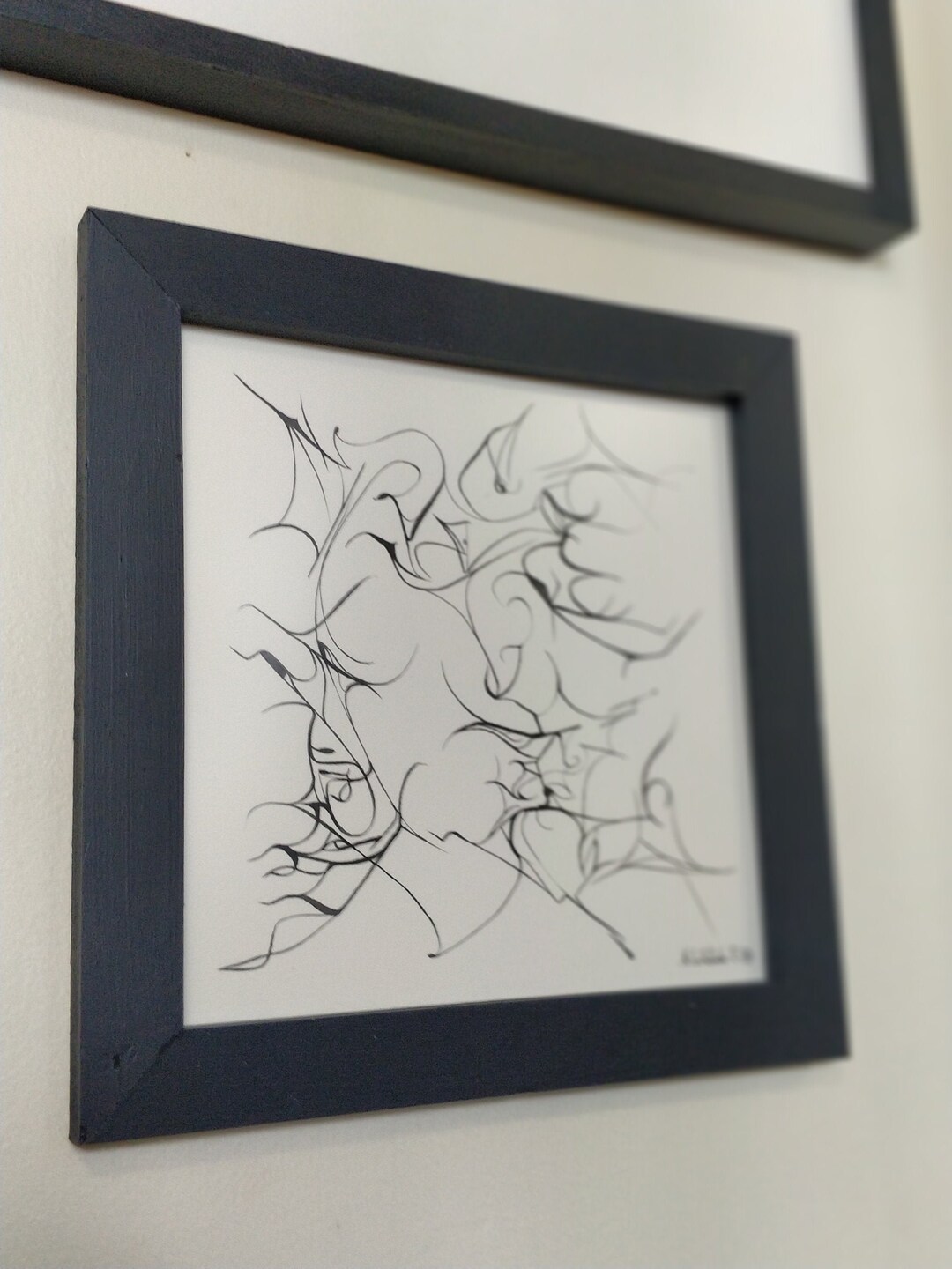 Pen & Ink Abstract Handmade Line Drawing Ink and Paper With ...