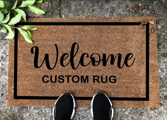 Welcome Rug Custom Rug Welcome Custom Rug Welcome doormat | Etsy