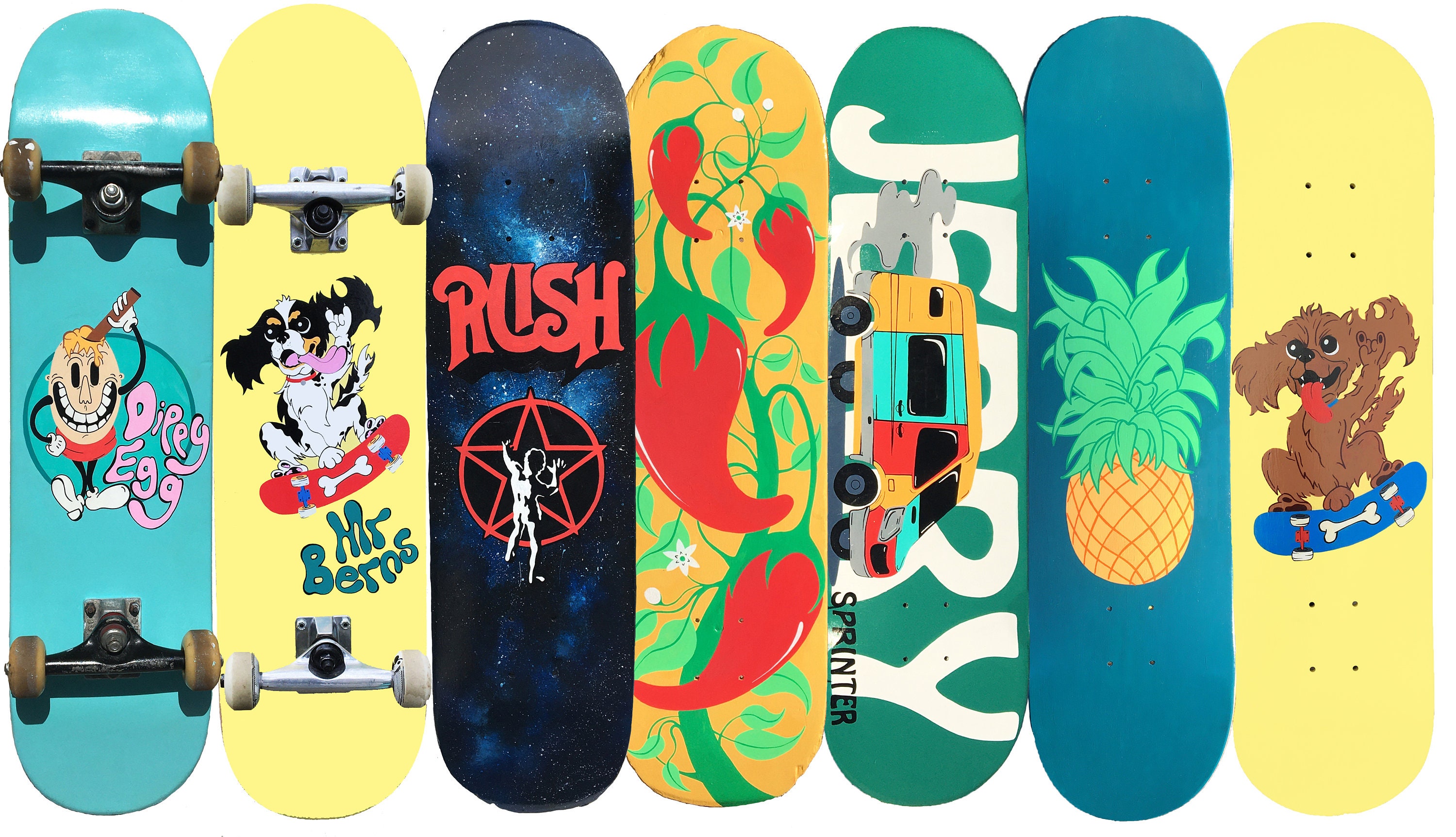 Custom Hand-painted Skateboards - Etsy UK