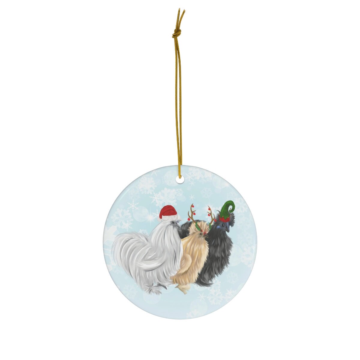 Silkie Chicken Ornament, Silkie Chicken Gift for Christmas, Silky Hen ...