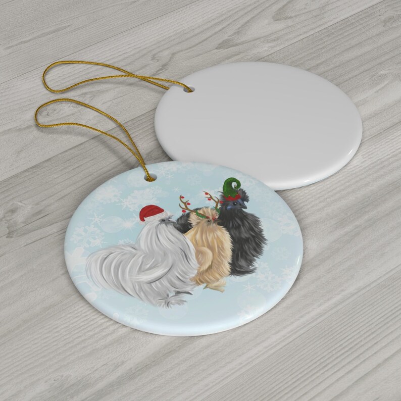 Silkie Chicken Ornament, Silkie Chicken Gift for Christmas, Silky Hen ...