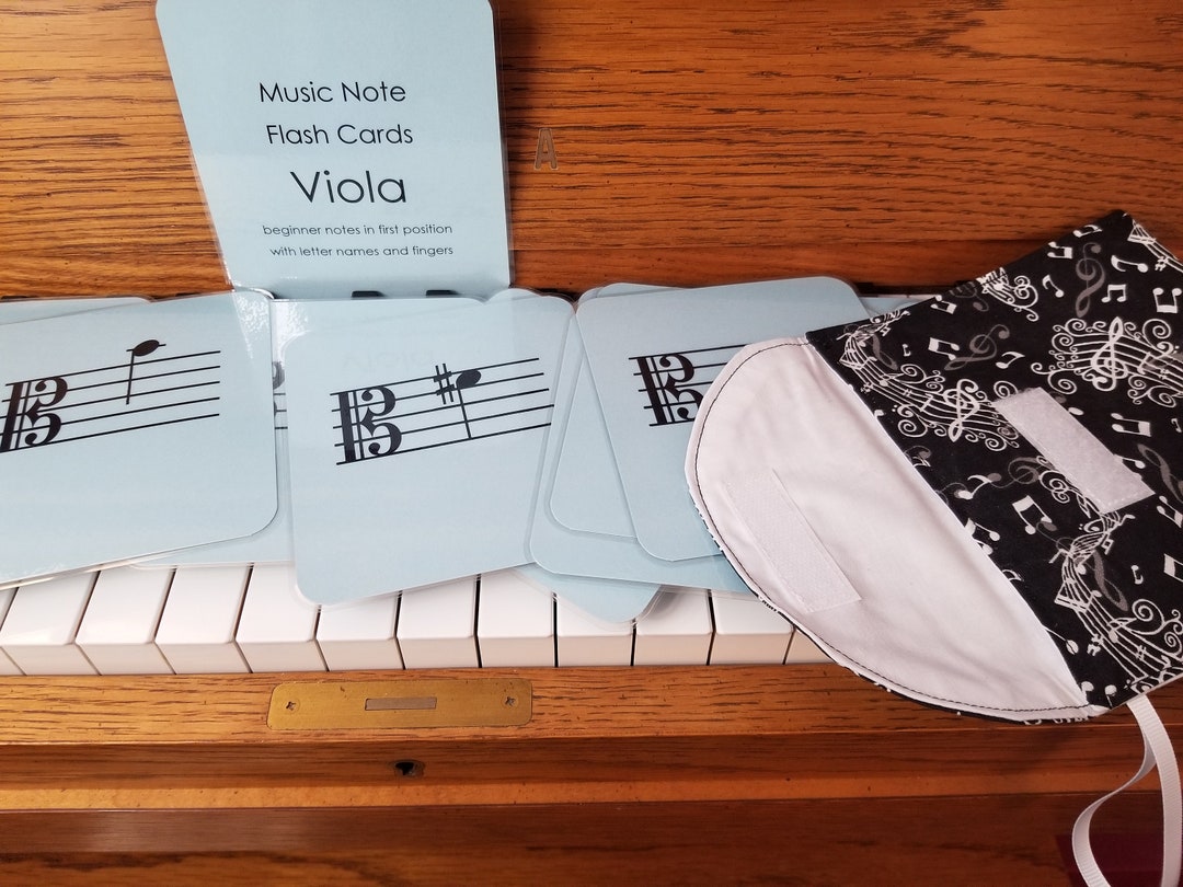 Viola Beginner Music Note Flash Cards, Alto Clef - Etsy
