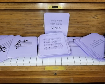 VIOLIN NOTE FLASHCARDS -instant Download, Learn the Violin Notes ...