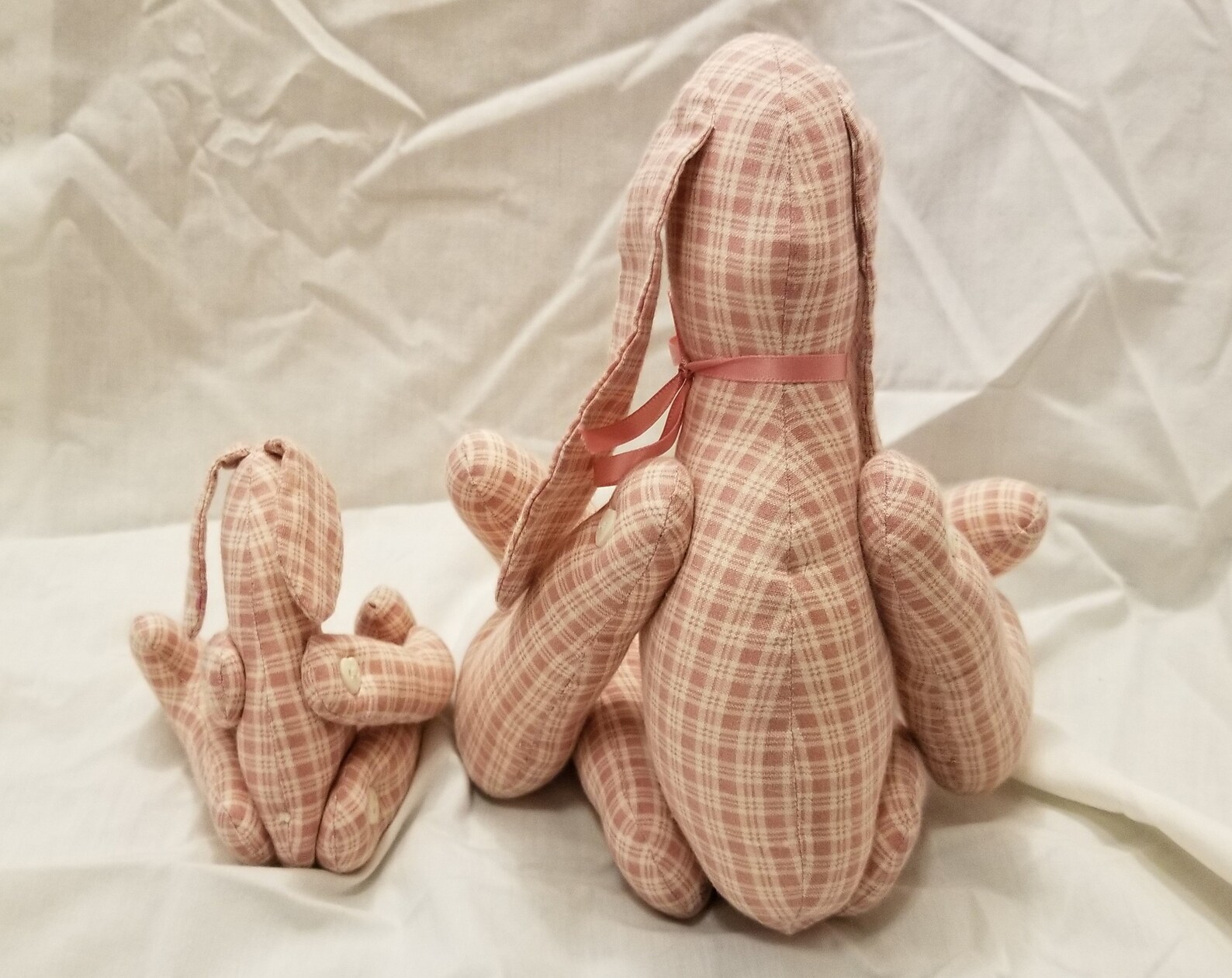 Vintage Stuffed Cloth Bunny Set - Etsy