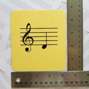 Cello Music Note Flash Cards, Bass Clef - Etsy
