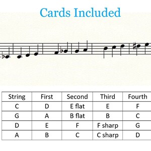 Cello Music Note Flash Cards, Bass Clef, Regular and Travel Size! - Etsy