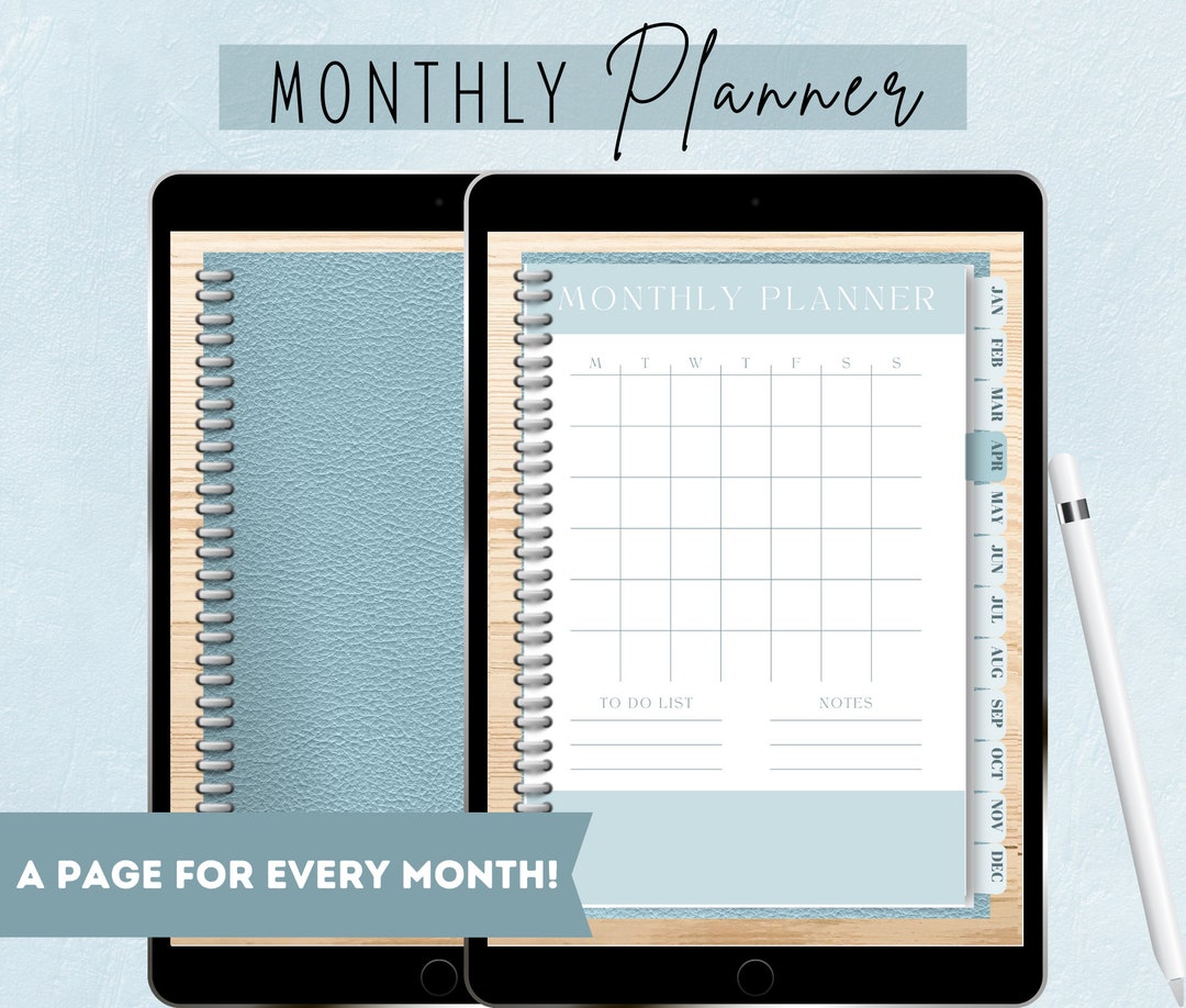 Editable Monthly Planner Template Canva Bright Design DIY Canva ...