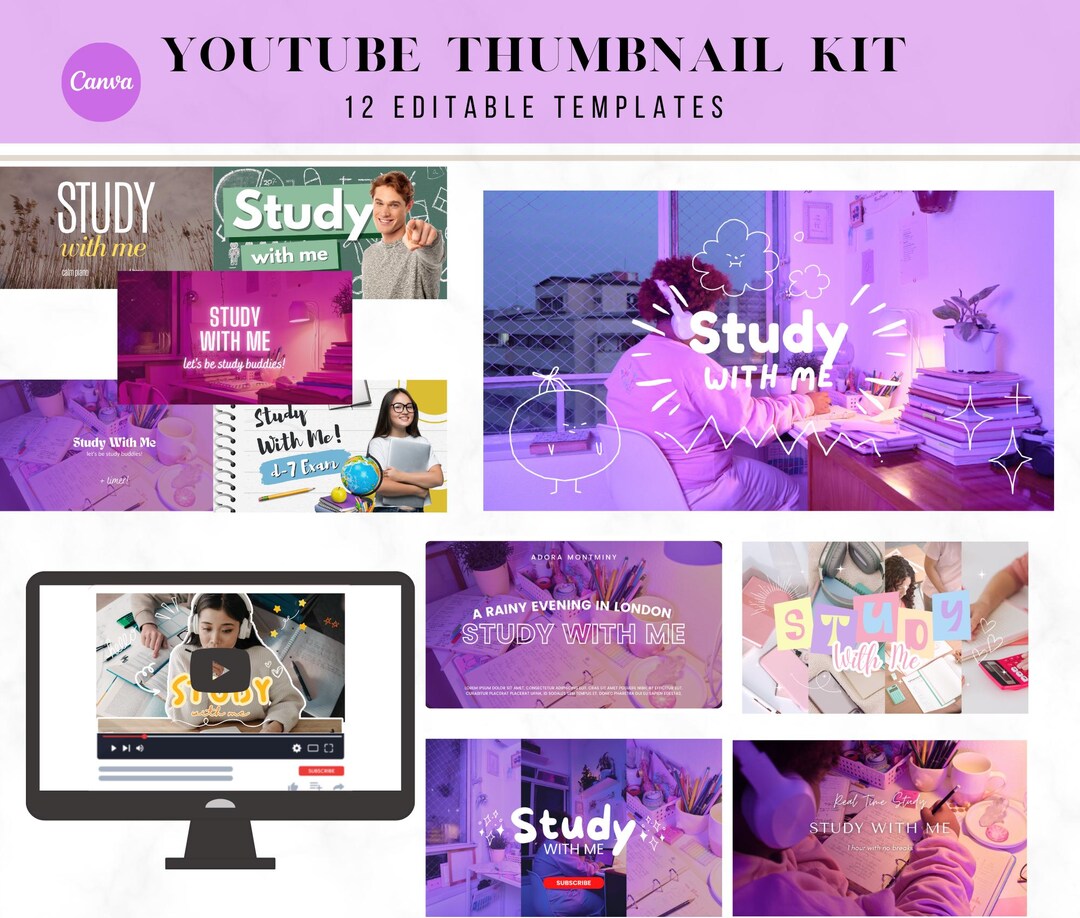 Youtube Thumbnail Youtube Branding Kit Youtube Thumbnail Template ...