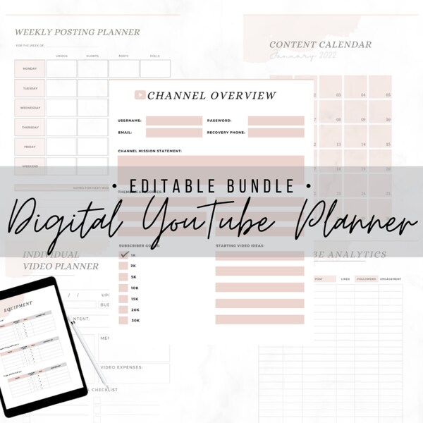 Youtube Video Checklist - Etsy