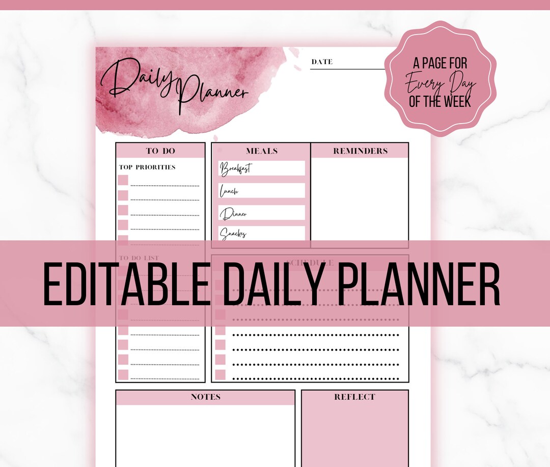 2022 Editable Planner Templates Canva Adhd Planner Adhd Gifts DIY Canva ...