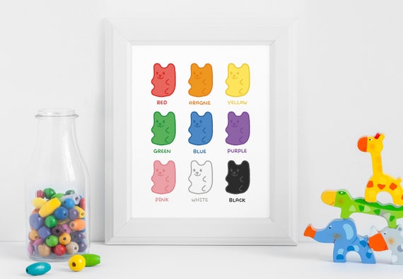 Gummy Bear Color Poster Printable Educational Poster Fun | Etsy