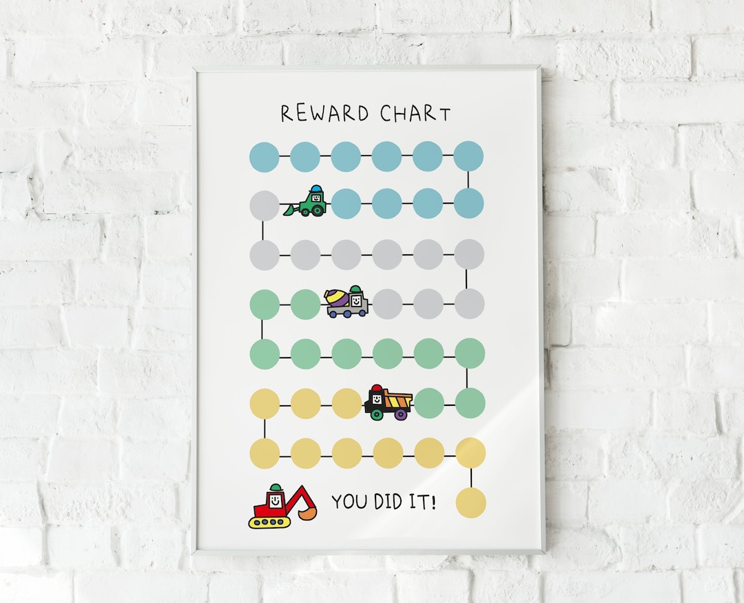 Printable Construction Trucks Reward Chart - Excavator Reward Chart ...