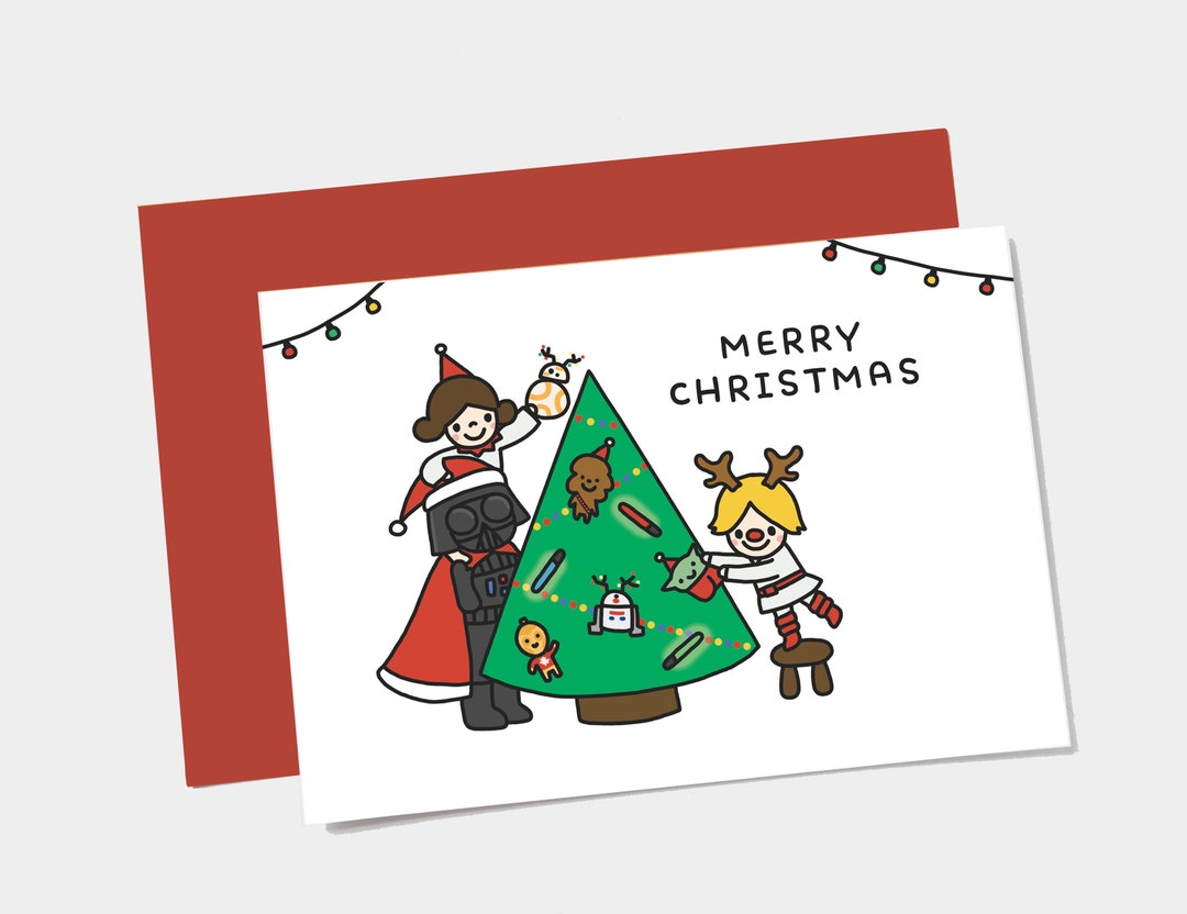 Star Wars Christmas Card Darth Vader Christmas Card Christmas Card for ...