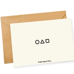 Squid Game Birthday Card - Netflix Birthday Card - 오징어 게임 Card - Red ...