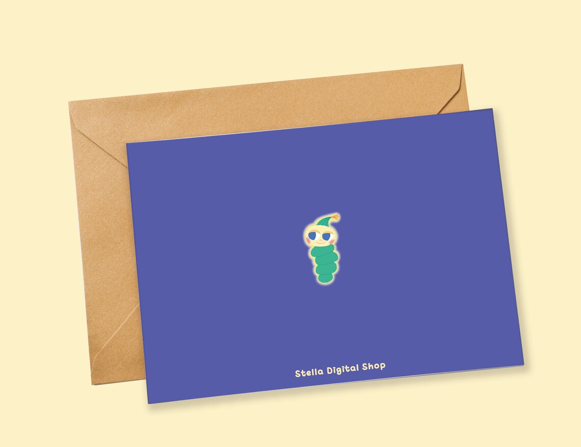 Glow Worm Thank You Card - 1980s Vintage Toy Card - 80s Hasbro Toy Card ...