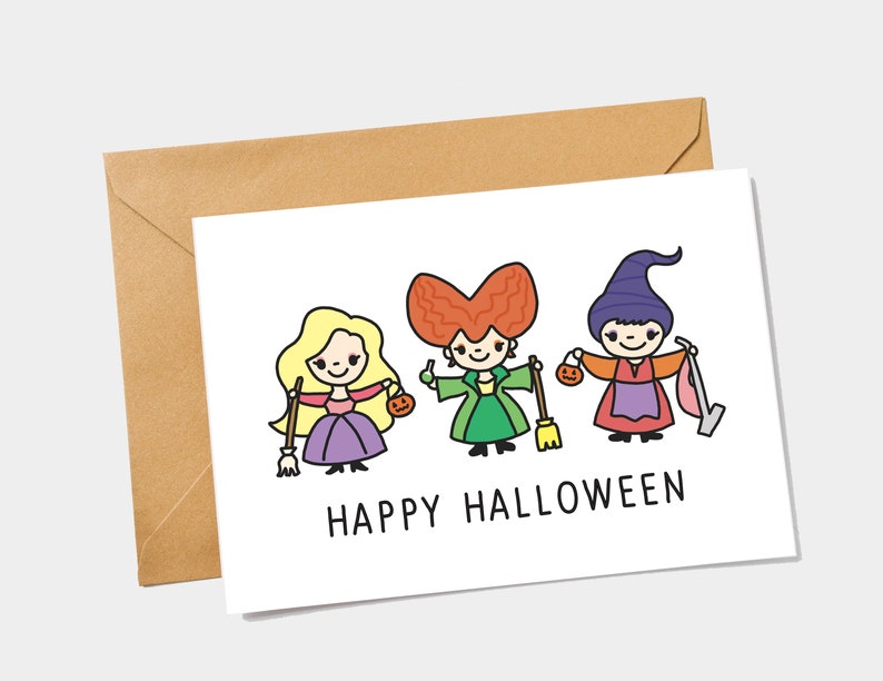 Hocus Pocus Halloween Card - Sanderson Sisters Halloween Card - Funny ...
