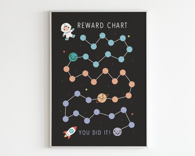 Printable Reward Chart - Space Themed Reward Chart - Astronaut Reward ...
