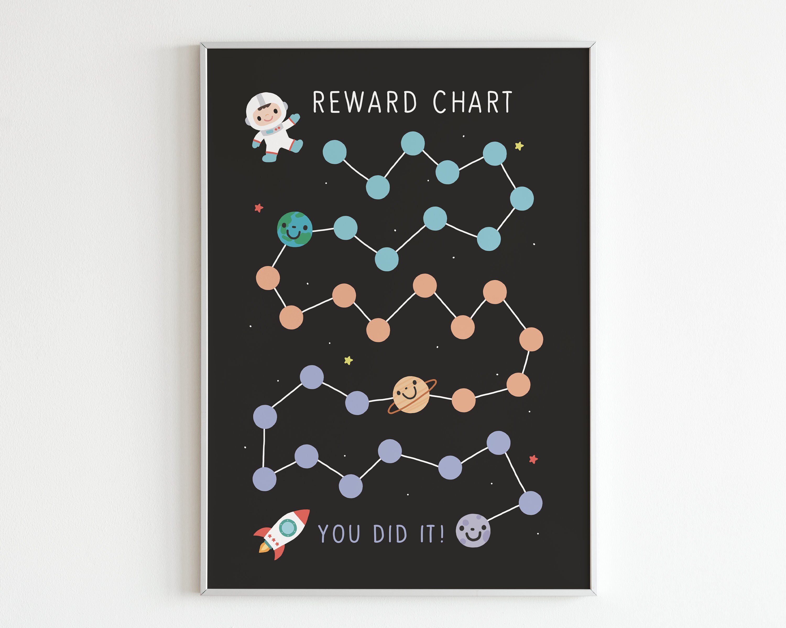 Printable Reward Chart - Space Themed Reward Chart - Astronaut Reward ...