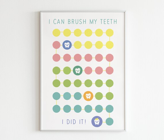 Printable Teeth Brushing Chart I Can Brush My Teeth Reward - Etsy