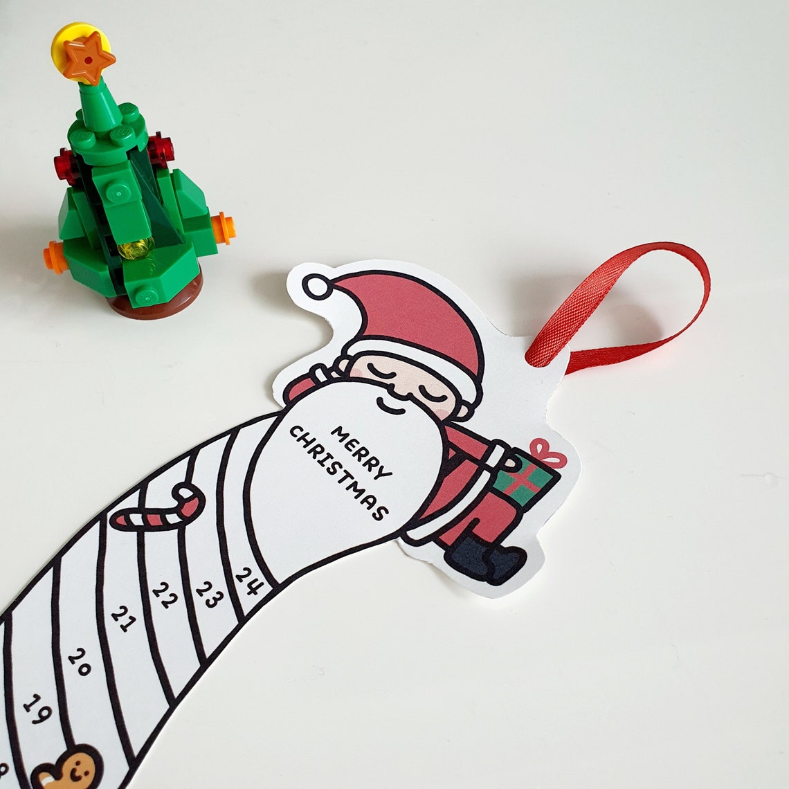 Printable Christmas Advent Calendar Santa's Beard Advent Calendar ...