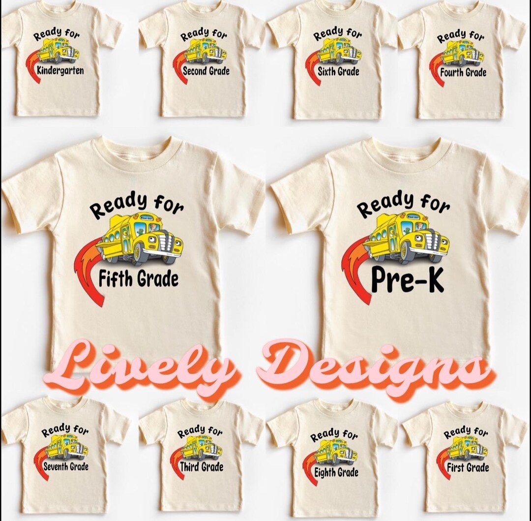 Magic School Bus Back to School, Ready for School, Retro Kids/students ...