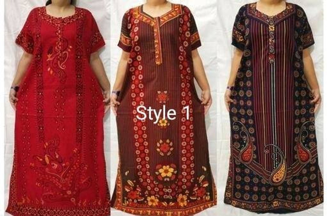 Indian Cotton Nighty Set of 3 Summer Nighty Wear Comfortable Cotton ...