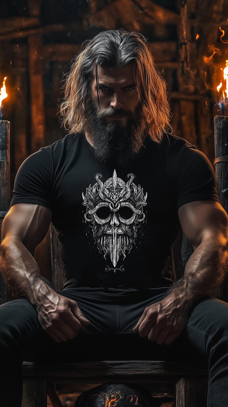 Pagan Nomad Godmask T-shirt Embrace the Mythic Spirit - Etsy