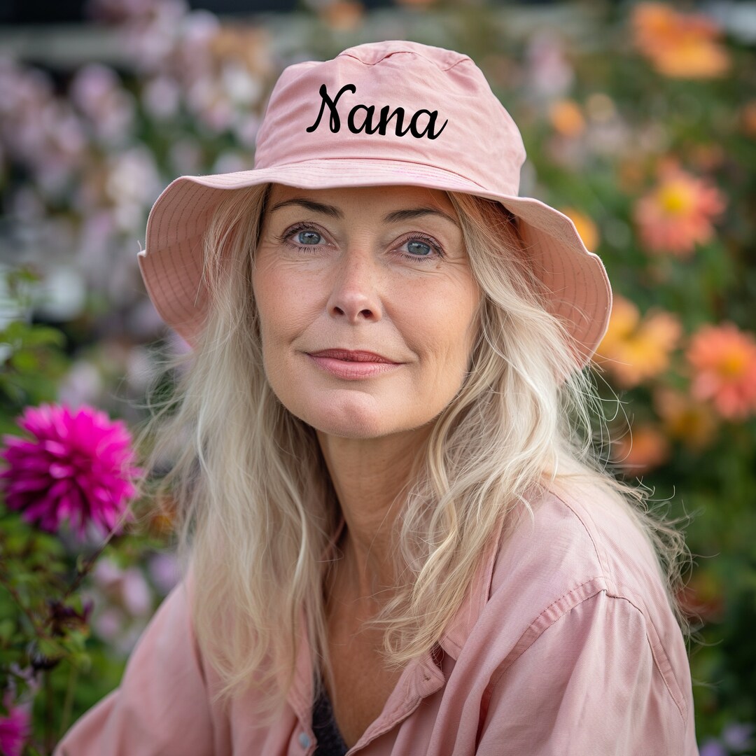 Grandma Nana Gift Personalized Bucket Hats for Granny and Kids Custom ...