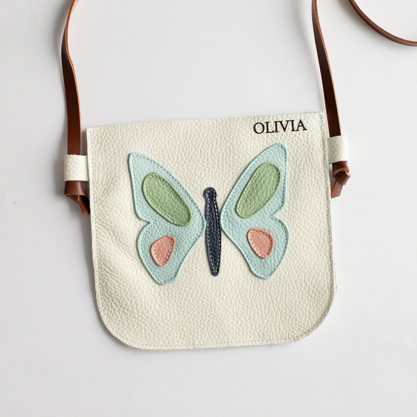 Butterfly Leather Kids Crossbody Purse, Girls Crossbody Bag, Purse ...
