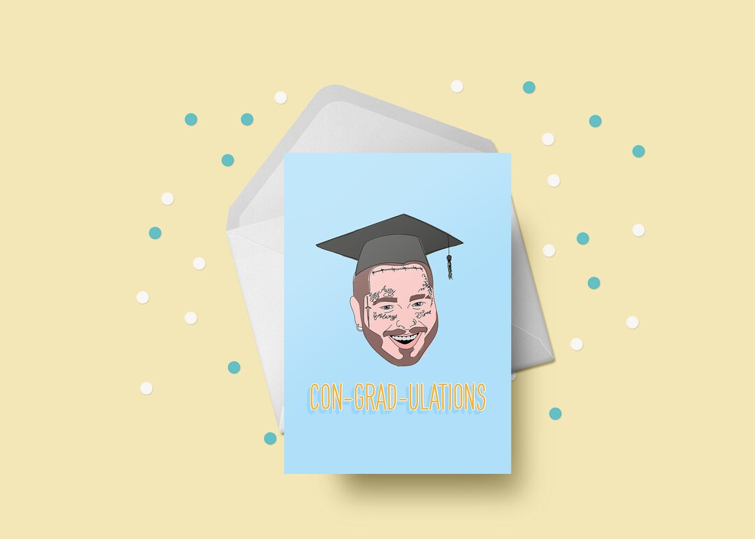 Post Malone Congratulations Graduation Card - Etsy UK