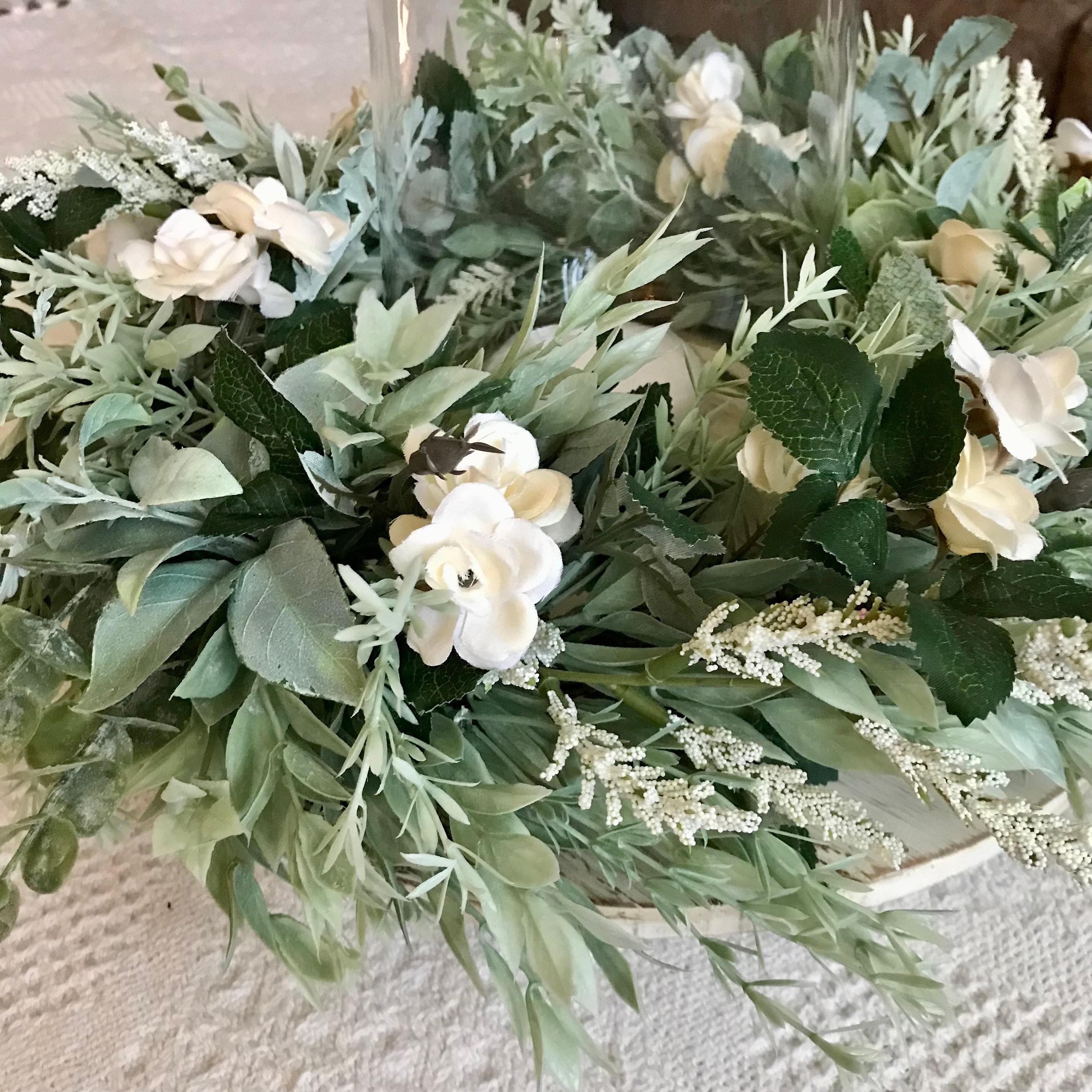 Mini Table Wreath Wreath Centerpiece for Wedding Cottage - Etsy