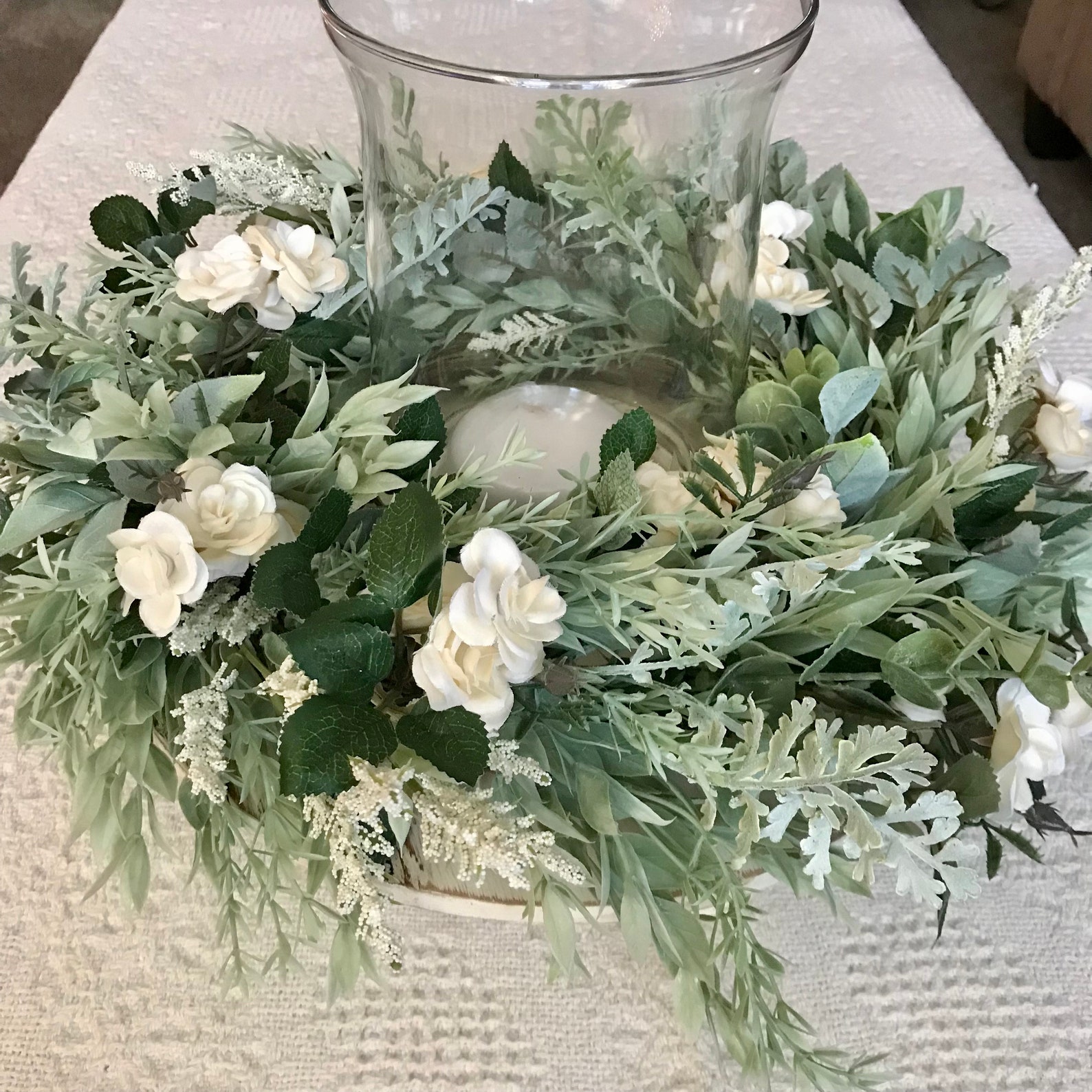 Mini Table Wreath Wreath Centerpiece for Wedding Cottage - Etsy